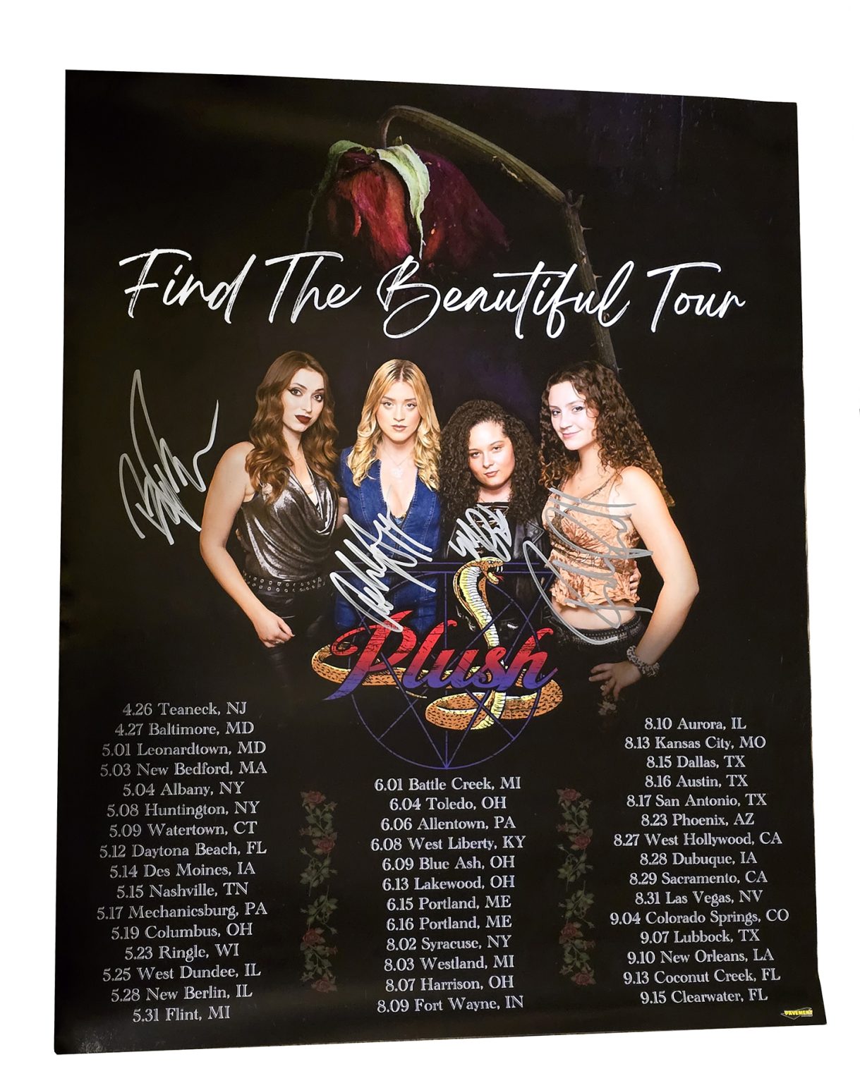 Plush Autographed Tour Poster 16x20 - Plush